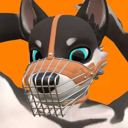Wire Muzzle for [Zawoo] Chaos Canine - 3D Model for VRChat | By Peanut ...