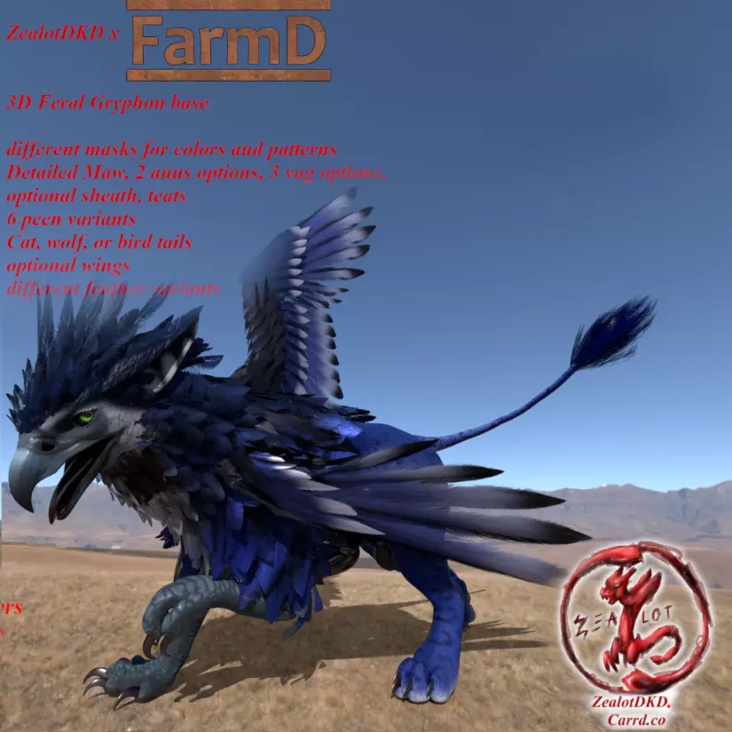 ZealotDKD FarmD 3D Gryphon base | By ZealotDKD | VRCArena