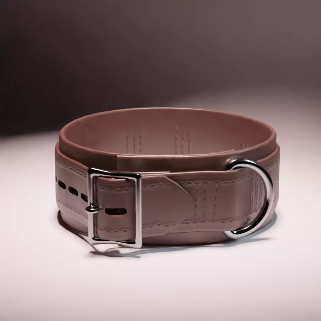 Brown Leather Collar | By HaydenFluff | VRCArena