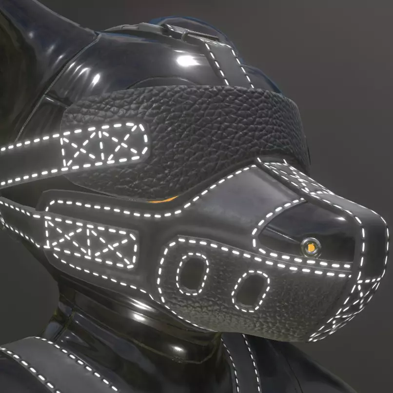 Kobodal Leather Muzzle & Blindfold | By Bondutopia by Dein-Ra | VRCArena