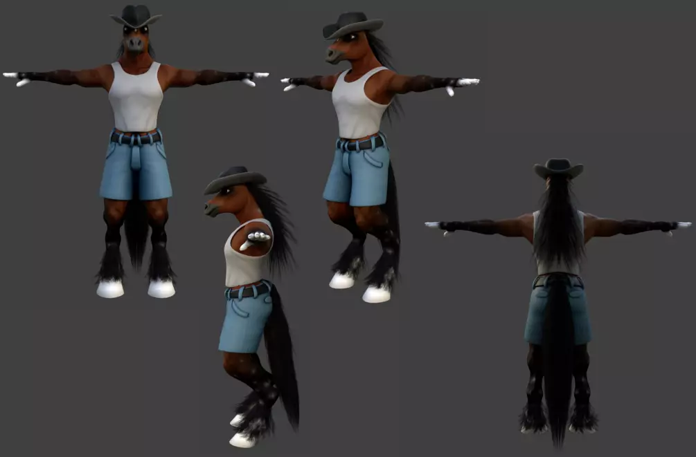 ZealotDKD Equine male Vrchat Blender | By ZealotDKD | VRCArena