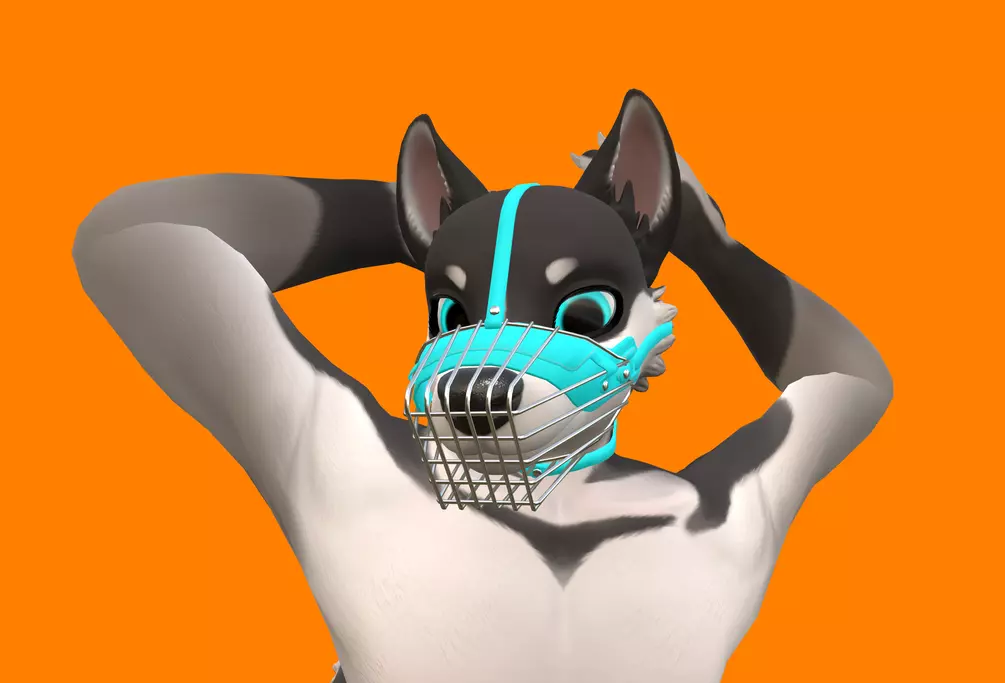 Wire Muzzle for [Zawoo] Chaos Canine - 3D Model for VRChat | By Peanut ...