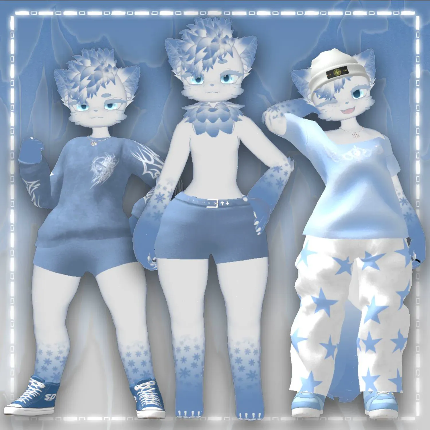 Frost - PC& - Deira VRChat Furry Avatar | By ReyCK | VRCArena