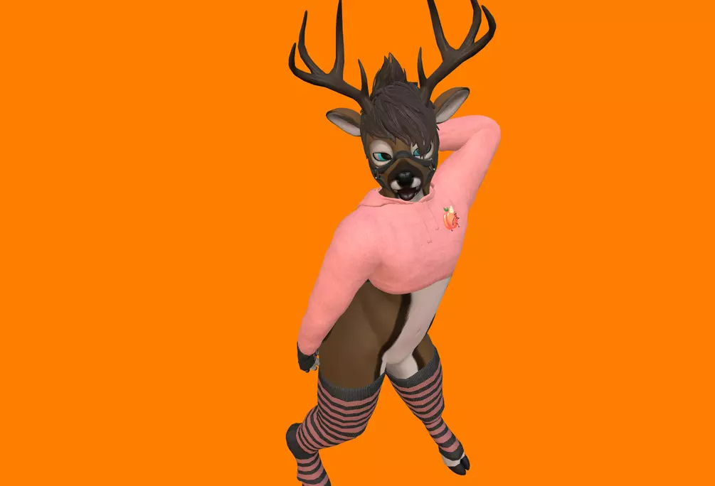 [Peanut] Hoodie for [Zawoo] Daring Deer - 3D Model for VRChat | By ...