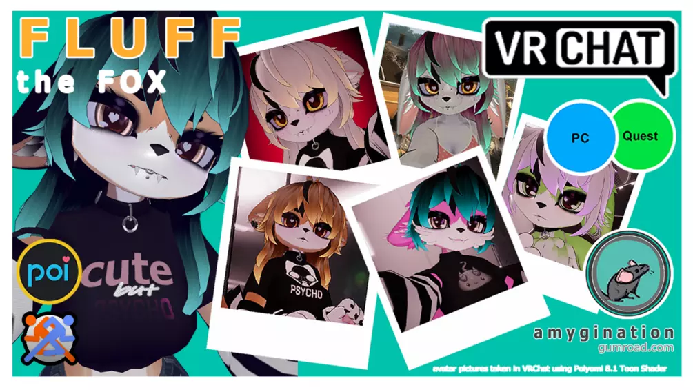 Fluff the cute Fox - PC & Quest VRChat Furry Avatar - *PERSONAL LICENSE ...
