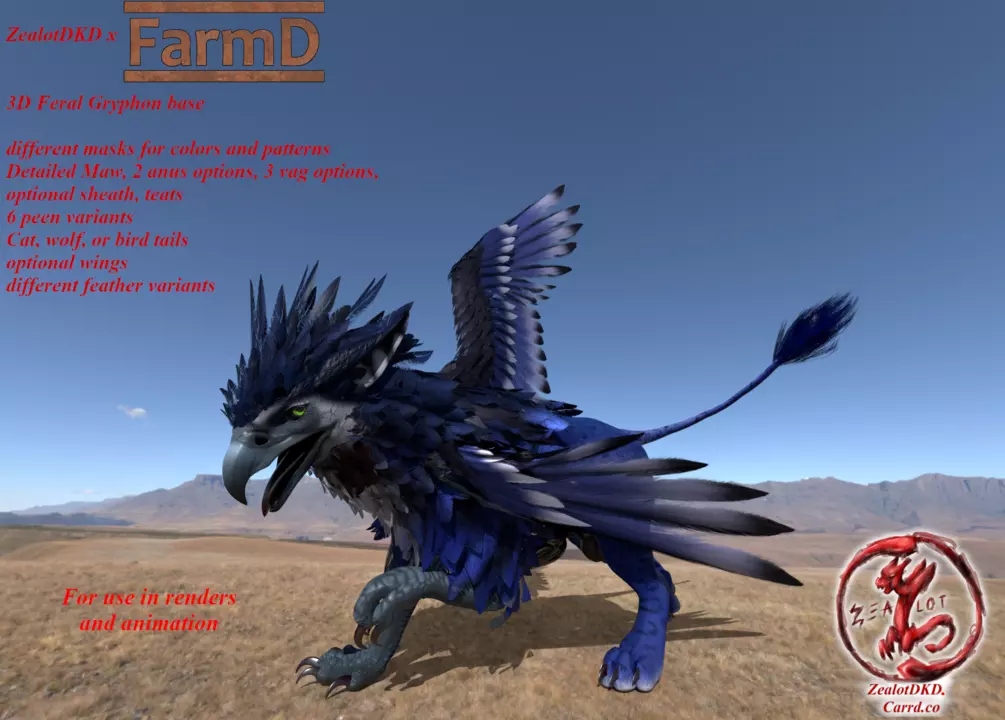 ZealotDKD FarmD 3D Gryphon base | By ZealotDKD | VRCArena