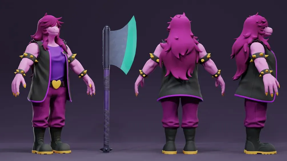 Deltarune Susie VRchat Avatar | By Jabberdeer | VRCArena