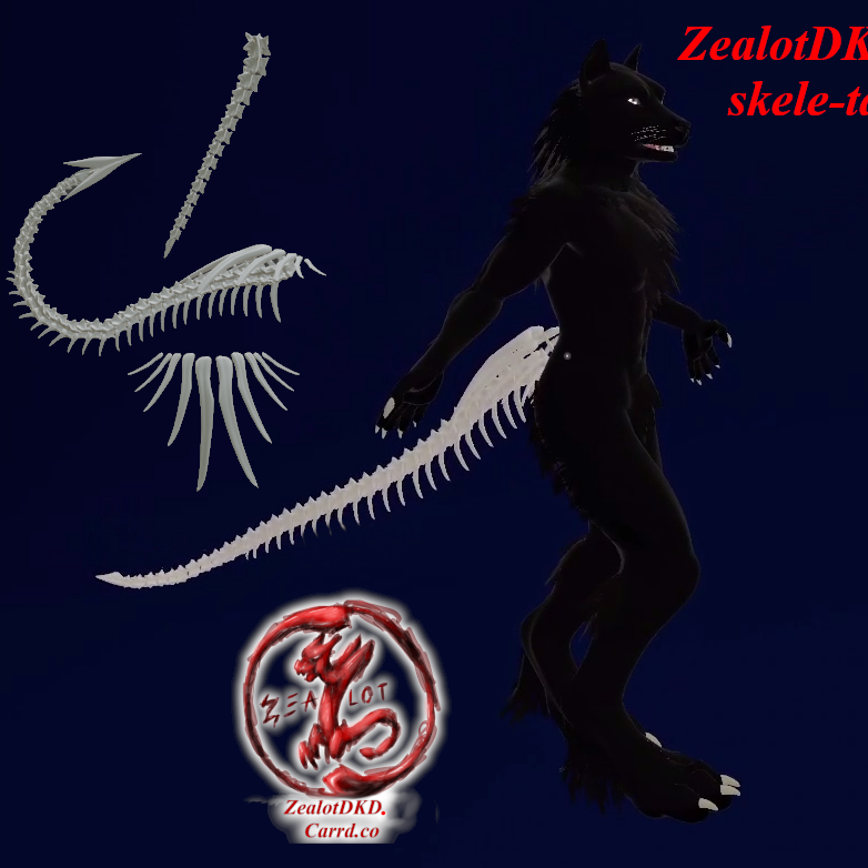 ZealotDKD Skeleton tail vrchat blender | By ZealotDKD | VRCArena